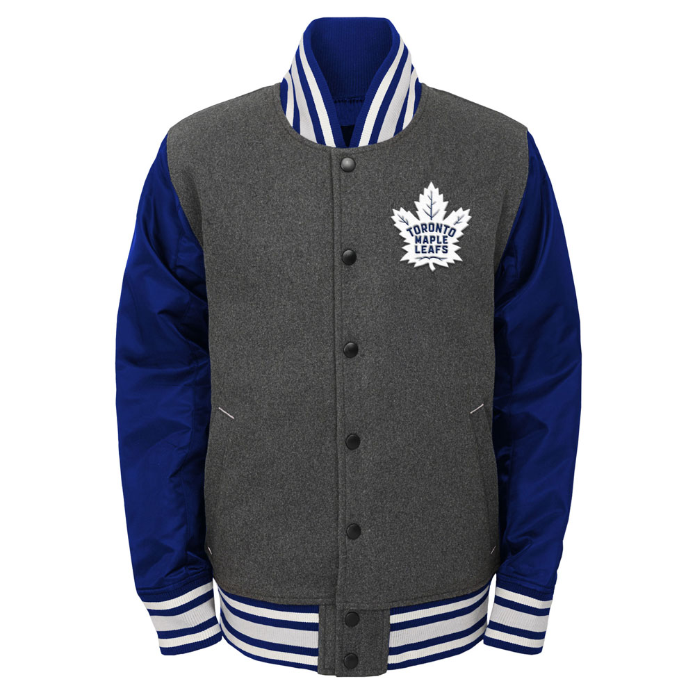 TheSportsDen.ca: Toronto Maple Leafs Youth Letterman Full-Snap Varsity ...